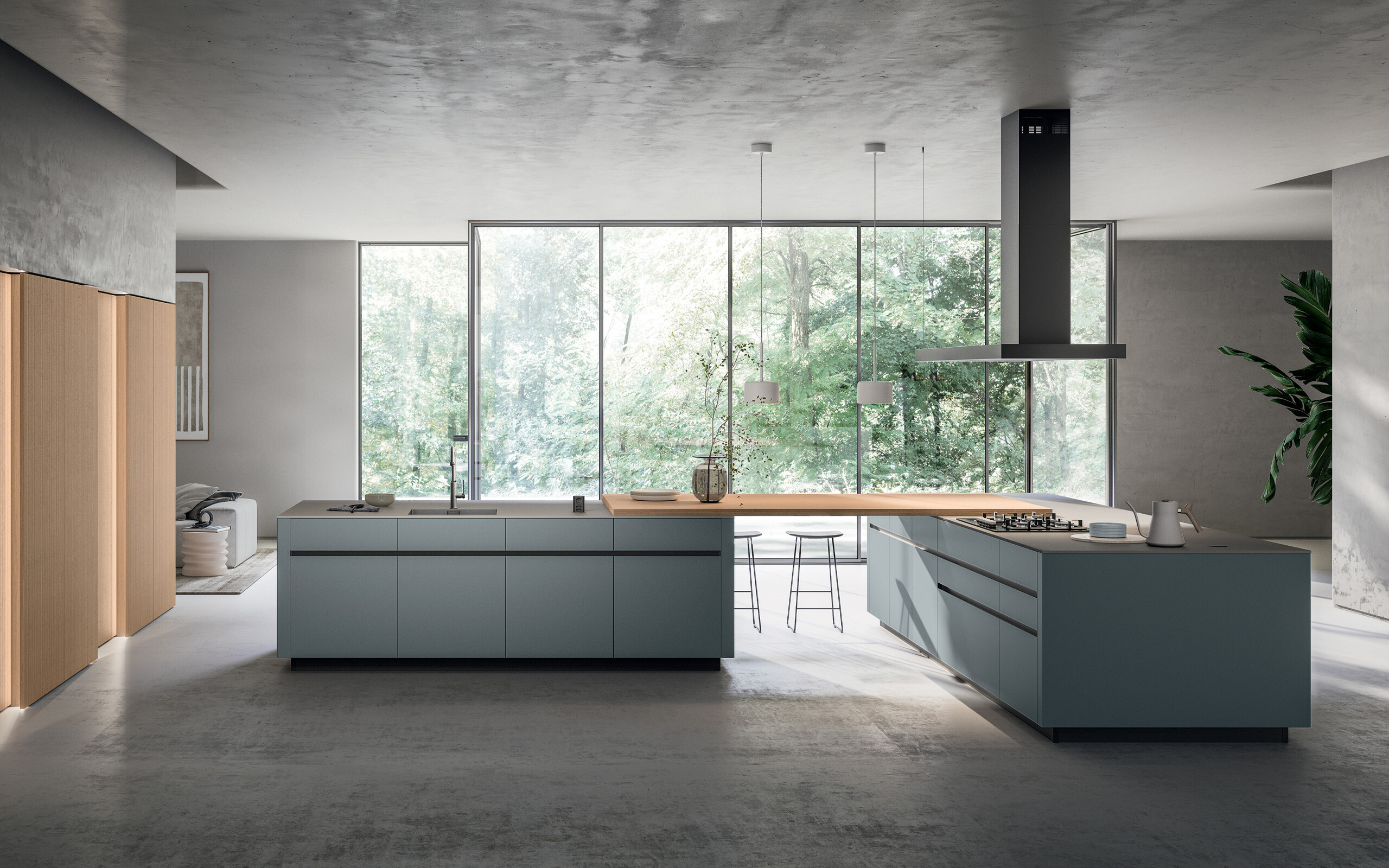 A modern design kitchen with refined finishes - Glass - Arredo3