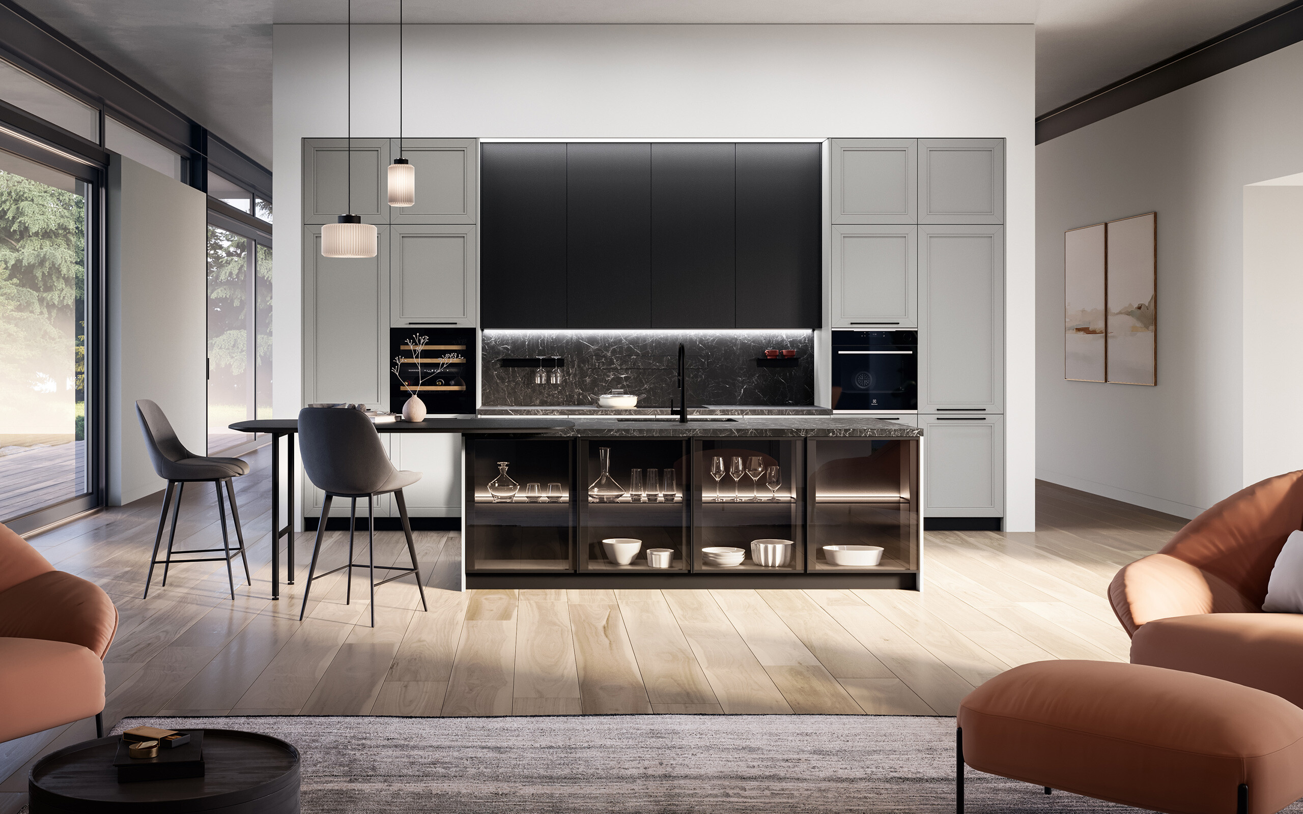 Traditional kitchen with classic shapes - Opera - Arredo3