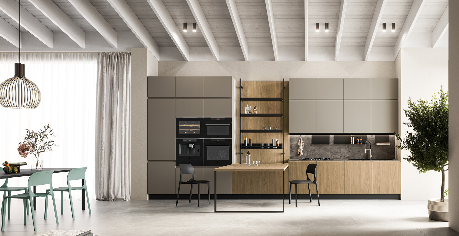 Cucina moderna e versatile con finiture eleganti - Wega - Arredo3